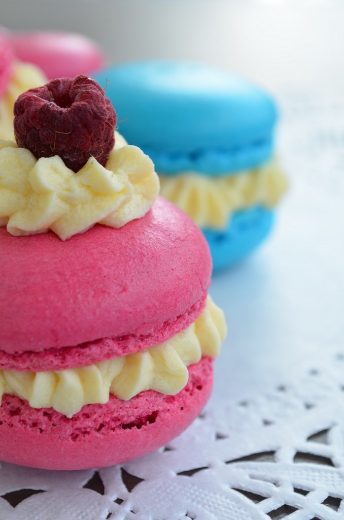 Macarons mit Vanillecreme und Himbeeren - The Culinary Trial